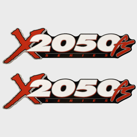 Tracker Boat Emblem Decals X2050FS Series | Red Silver Black (Pair ...