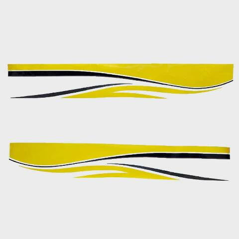 Tracker Boat Graphic Decals | Port Starboard Yellow Black Gray (Set ...