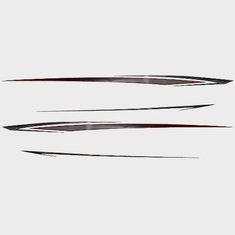 Tracker Boat Graphic Hull Decals | Red / Gray / Black Vinyl (Set of 4 ...