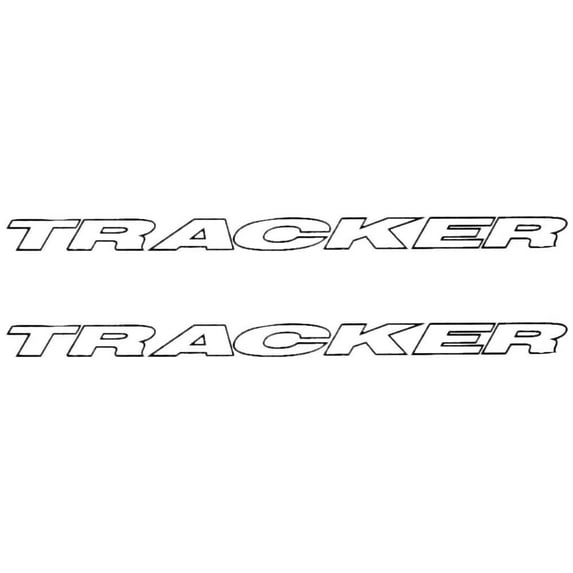 Tracker Boat Logo Decals 190005 | 68 x 3 7/8 Inch Black White (Pair ...