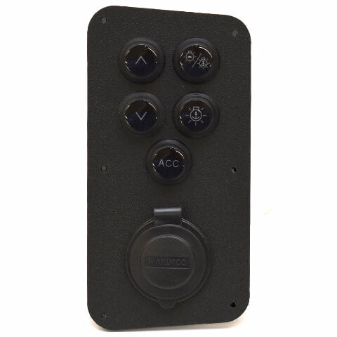 Tracker Boat Push Button Switch Panel 330440 | Black Textured Acrylic ...