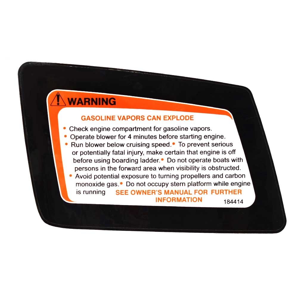 Tracker Boat Warning Label Decal 184414 | 6 1/2 x 4 Inch Black Orange ...