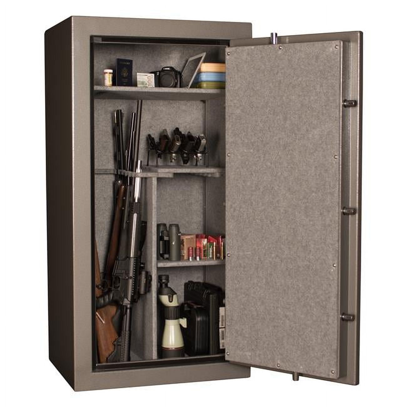 Tracker Safe TS24-GRY 24-Gun Fire Resistant Combination/Dial Lock Gun ...