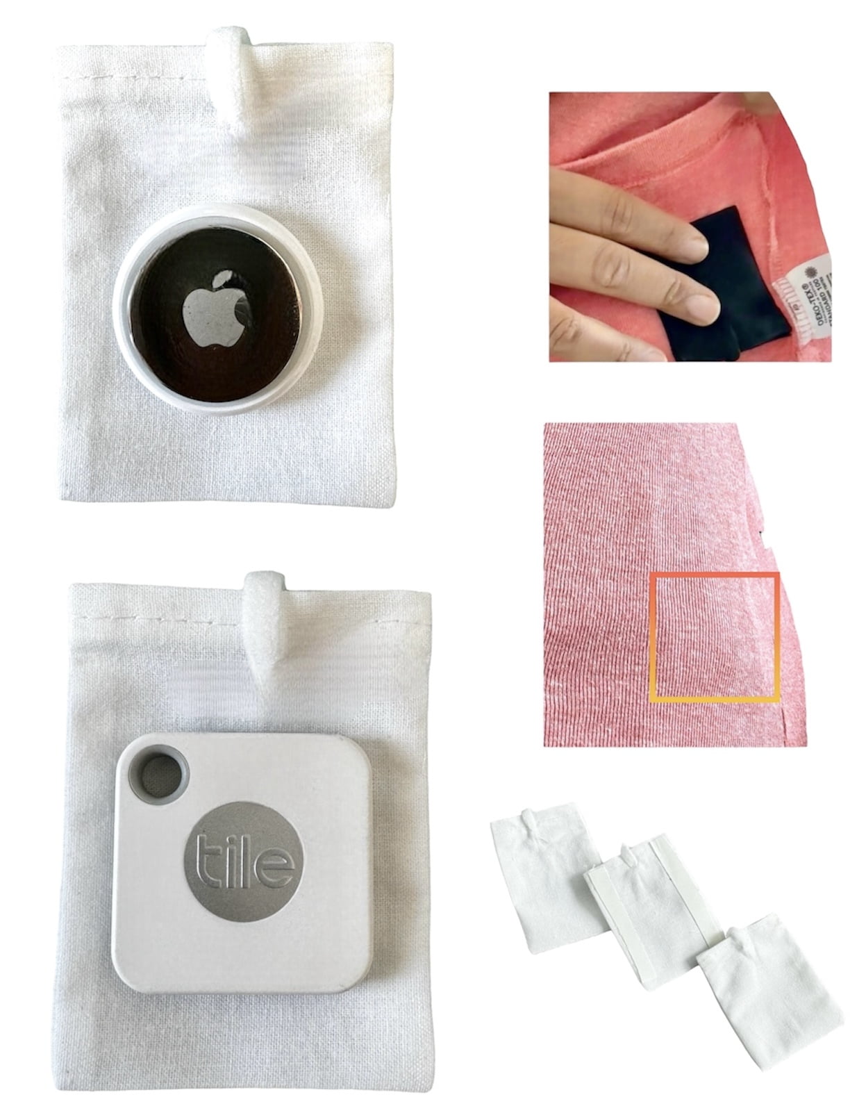 Tracking Device Pockets- White - Walmart.com