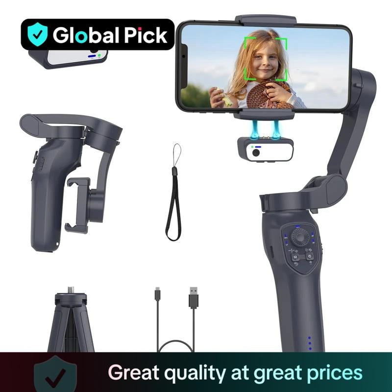 Tracking Phone Gimbal Stabilizer, 3-Axis Smartphone Folding Gimbal for ...