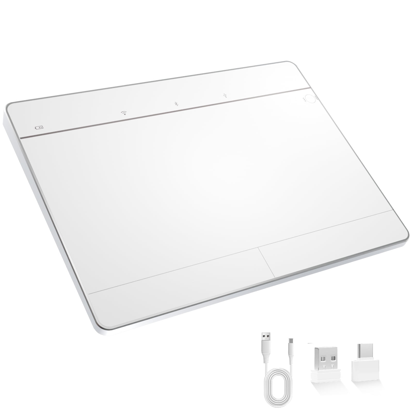 Wireless Bluetooth Wired Touchpad for Windows 10/11, 3 Connection Modes ...