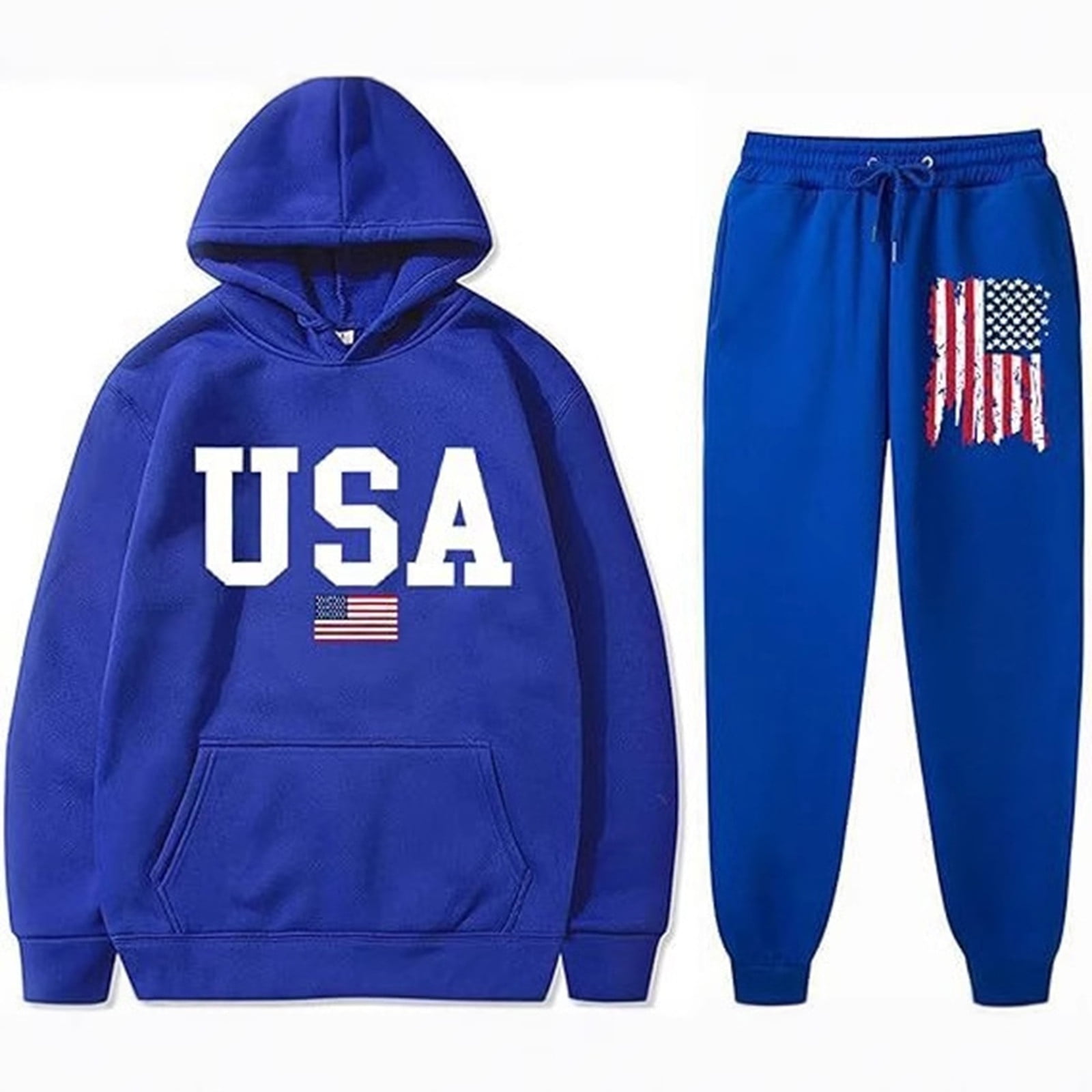 Tracksuit Men Couples Long Sleeve Pullover Hoodie Set Matching Athletic ...