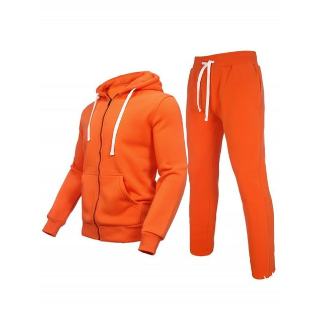 Tracksuit Mens Athletic Sweatsuits Casual Outfit For Men Fleece Hoodie