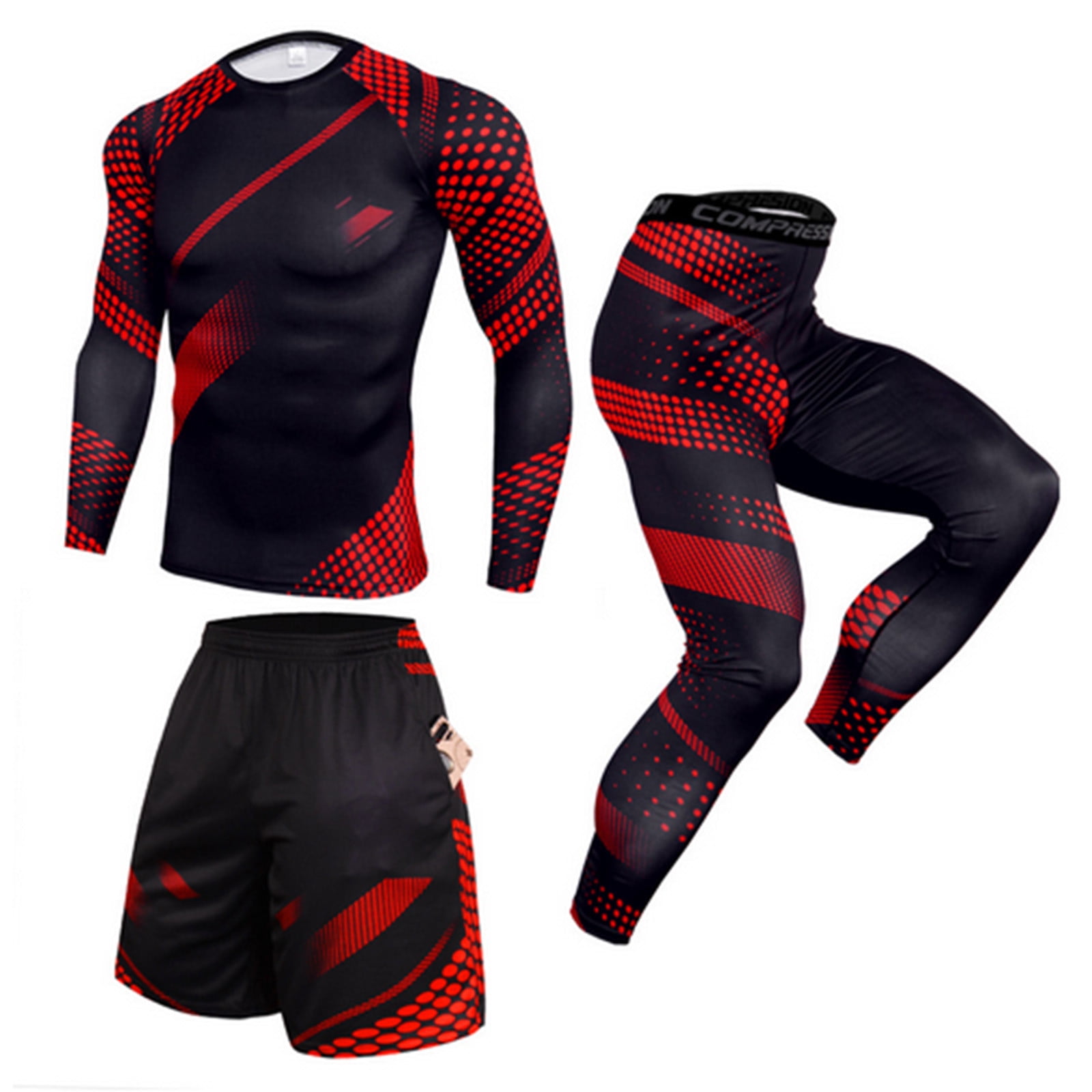 Tracksuit Sets For Men 3 Piece Workout Outfits Men's Leisure Sports ...