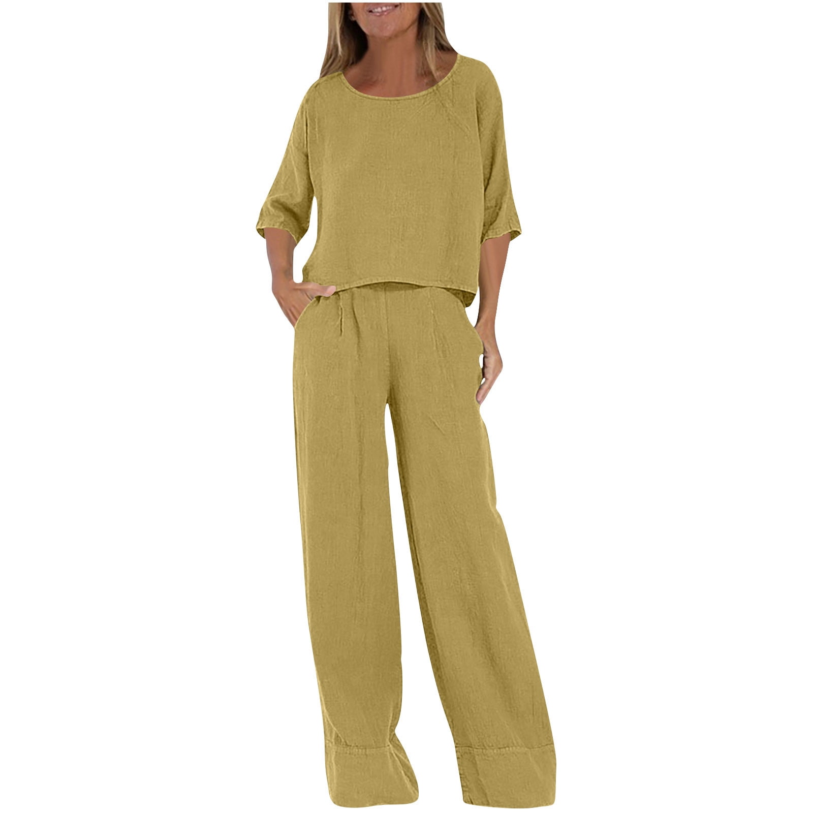 Tracksuit Sets for Women New 2 Piece Sets for Women Soft Short Sleeve ...