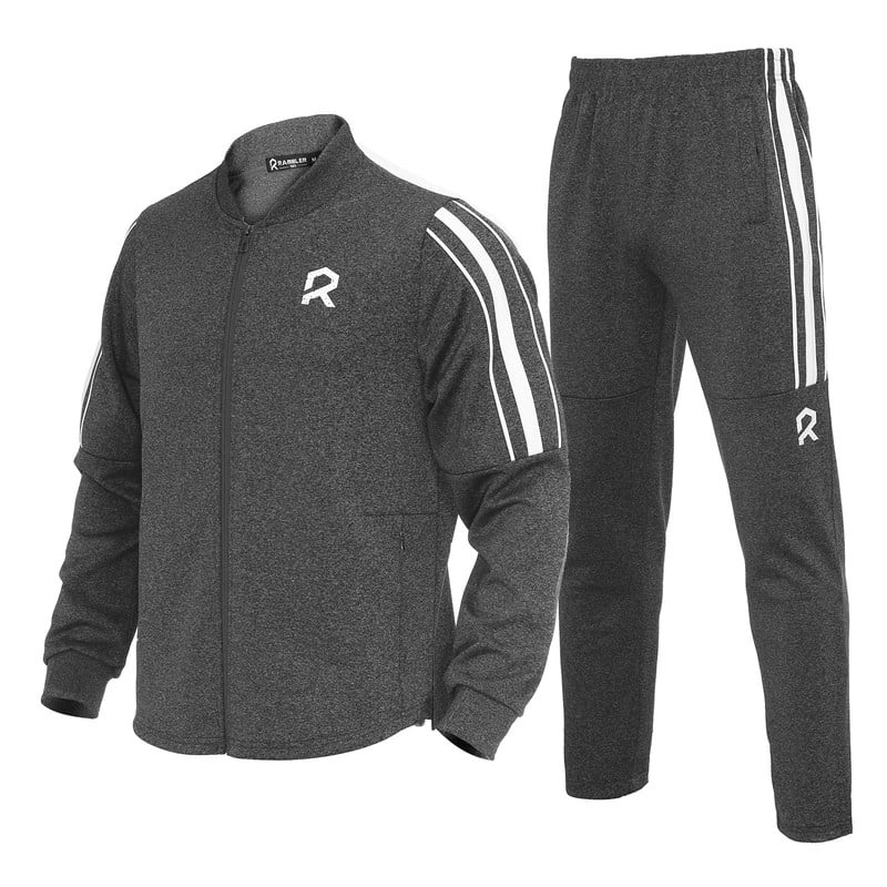 Tracksuits Men,Full Zip Athletic Sport Sweatsuits Outfits 2 Piece,Polo ...