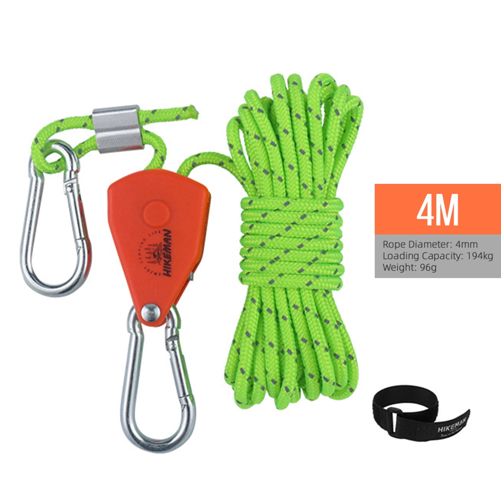 Traction 4meters/5meters Adjustable Tent Rope Clip Hanger Loose-Proof ...