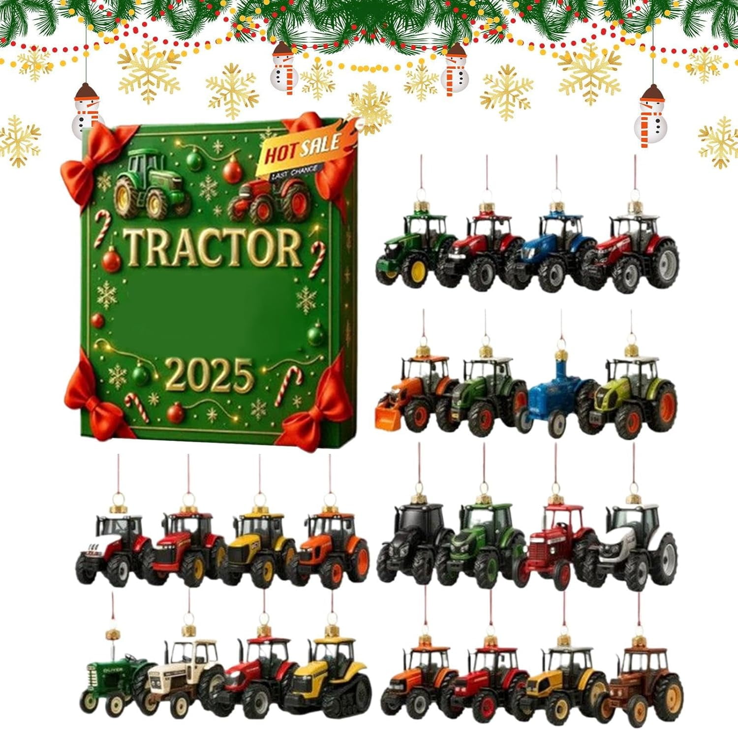 Tractor Advent Calendars 2025, 24 Days Christmas Countdown Calendar ...