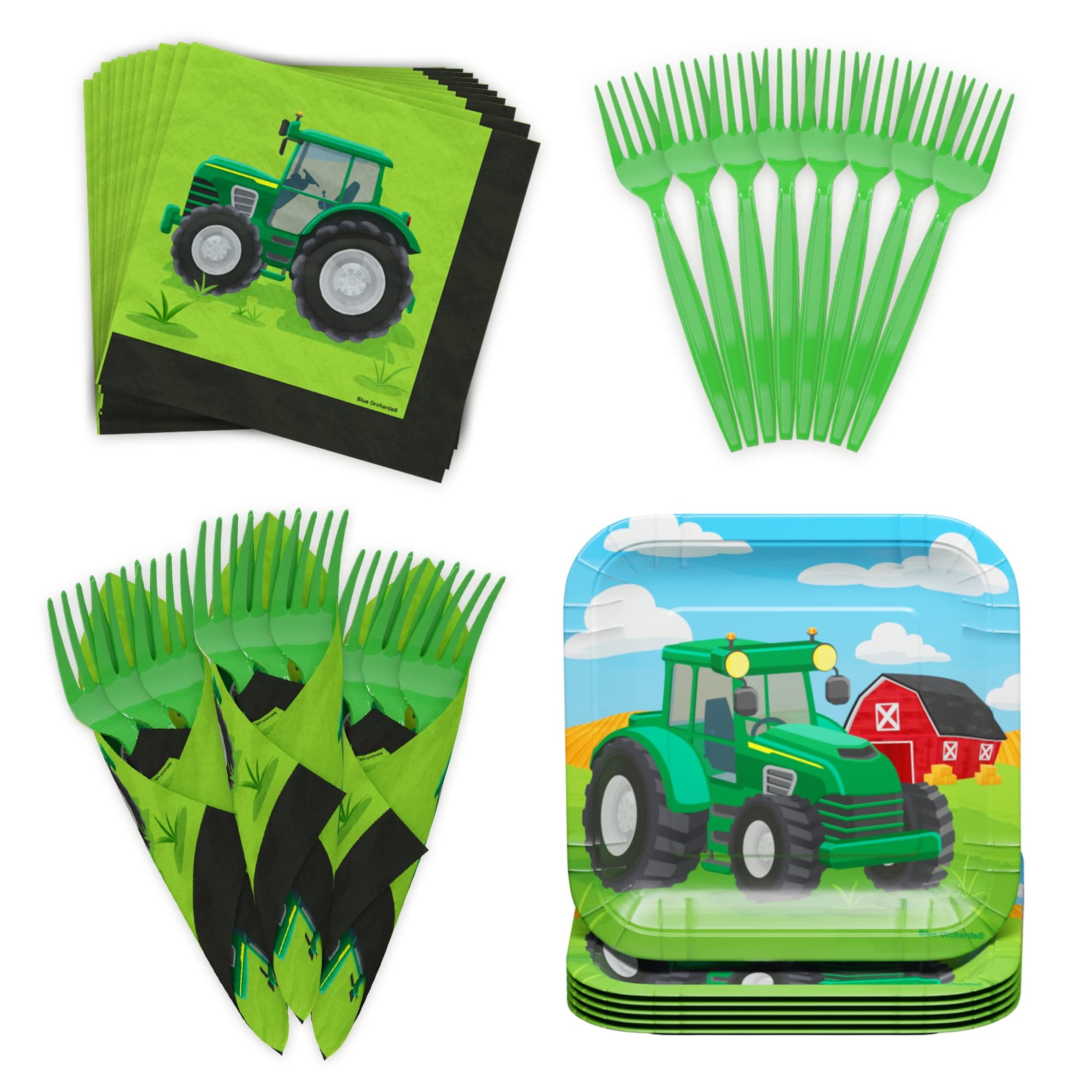 Tractor Adventure Party Pack for 16 Guests - 64 Essential Pieces for a ...