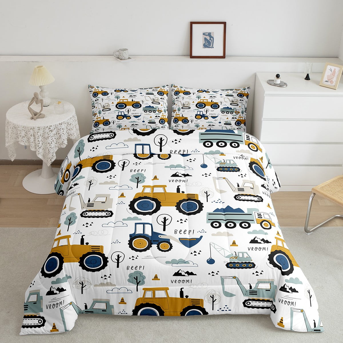 Tractor Bedding Set Twin 2-Piece breathable - Walmart.com