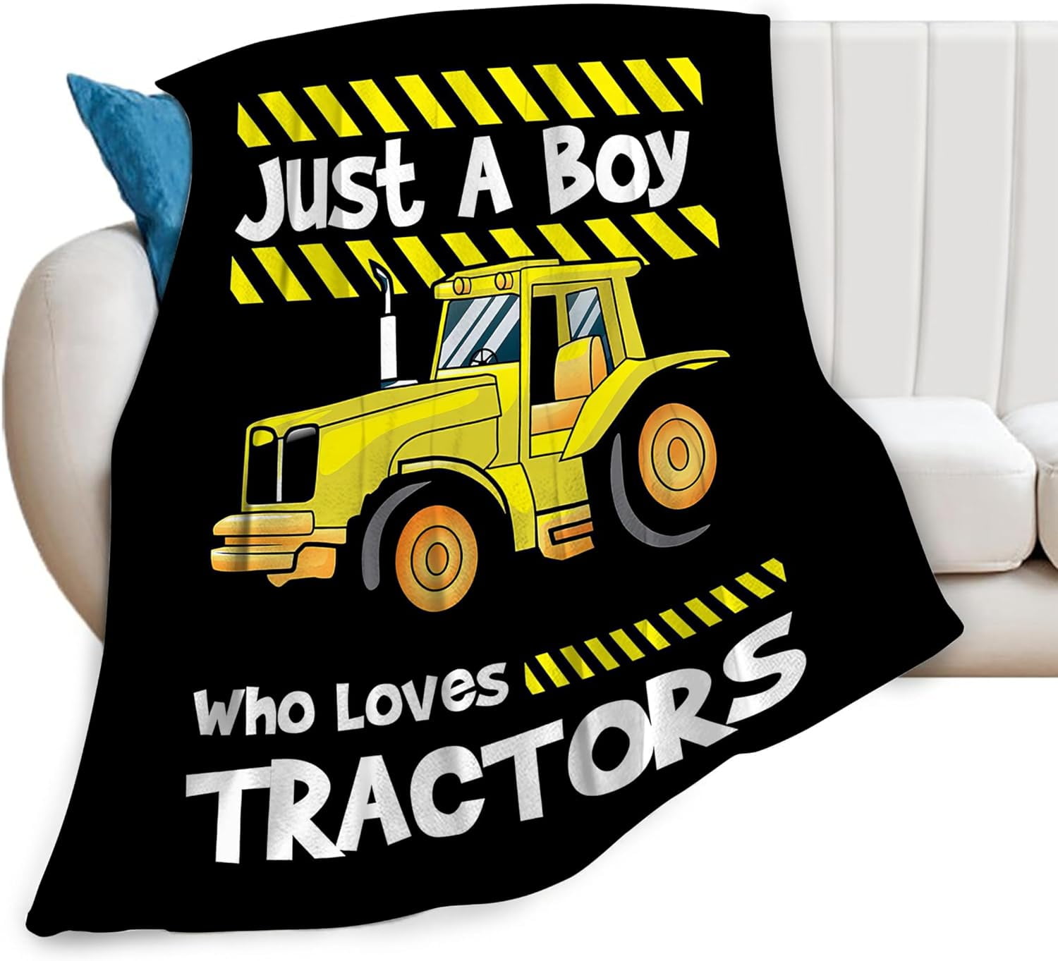 Tractor Blanket Gifts for Boy Girl Excavators Throw Blanket Warm Soft ...