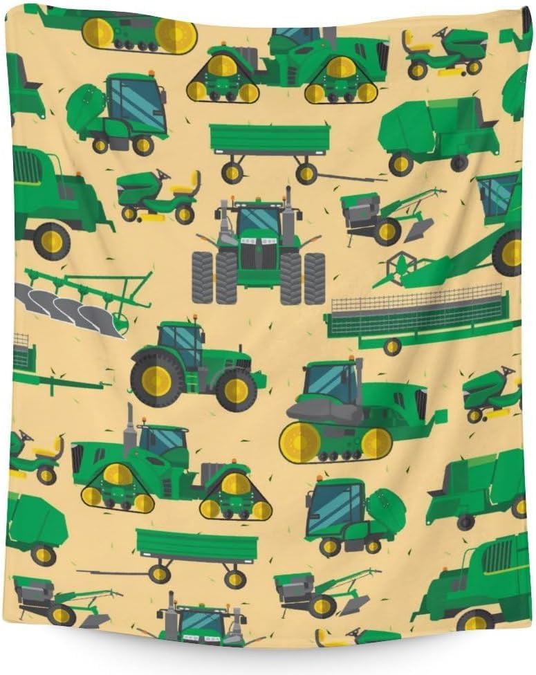 Tractor Blanket - Soft, Fuzzy & Warm - 40"x50" Small Blanket for Couch ...
