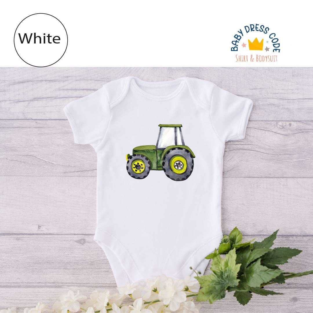 Tractor Bodysuit, Cute Tractor Lover Baby Bodysuit, Baby Tractor Farm ...