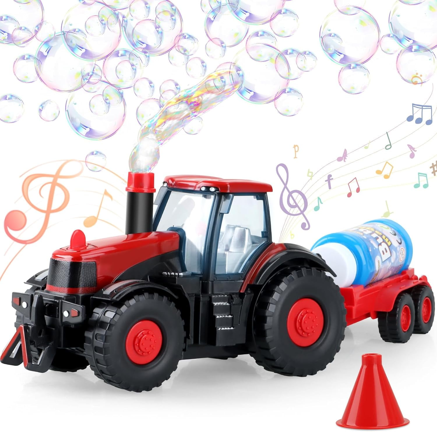 Tractor Bubble Machine for Kids 3 4 5 6 Years Old Boys: 2 in 1 Farm ...