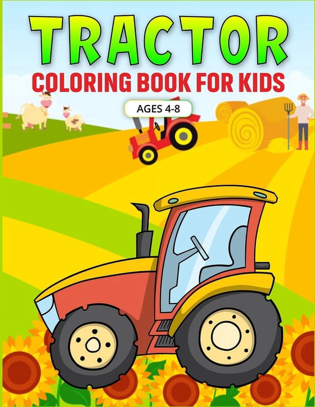 Tractor Coloring Book for Kids Ages 4-8: Tractor colouring book for ...