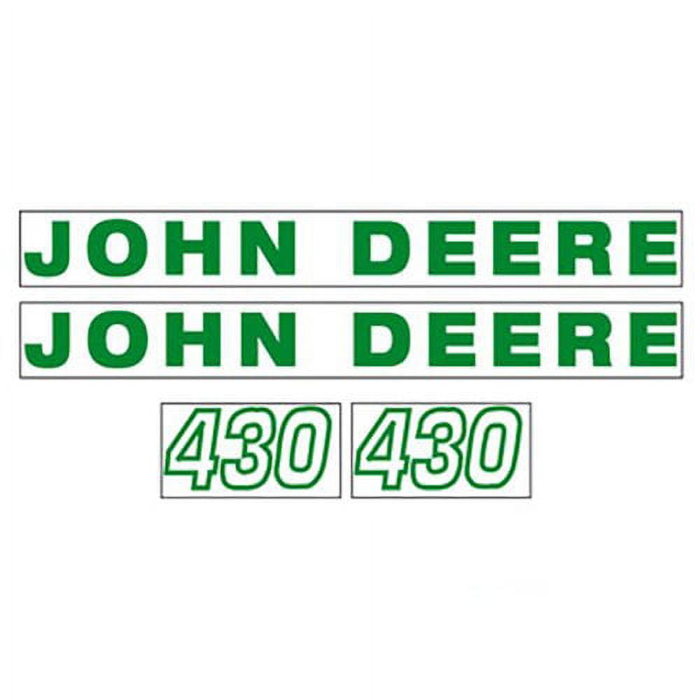 Tractor Decal Set Hood 430 Green fits John Deere 430 430 JD430 ...