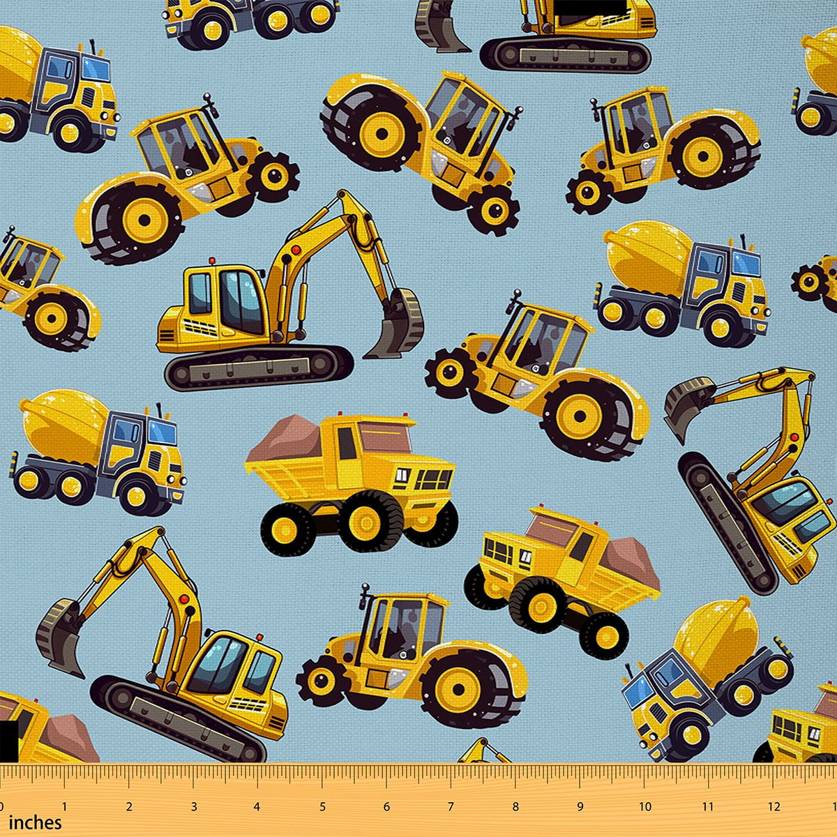 Tractor Decorative Fabric by the Yard,Equipment Trucks Upholstery ...