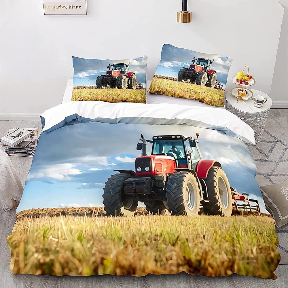 Tractor Duvet Cover Set,Bedding Set for Kids and Adult, Home Decor,Twin ...