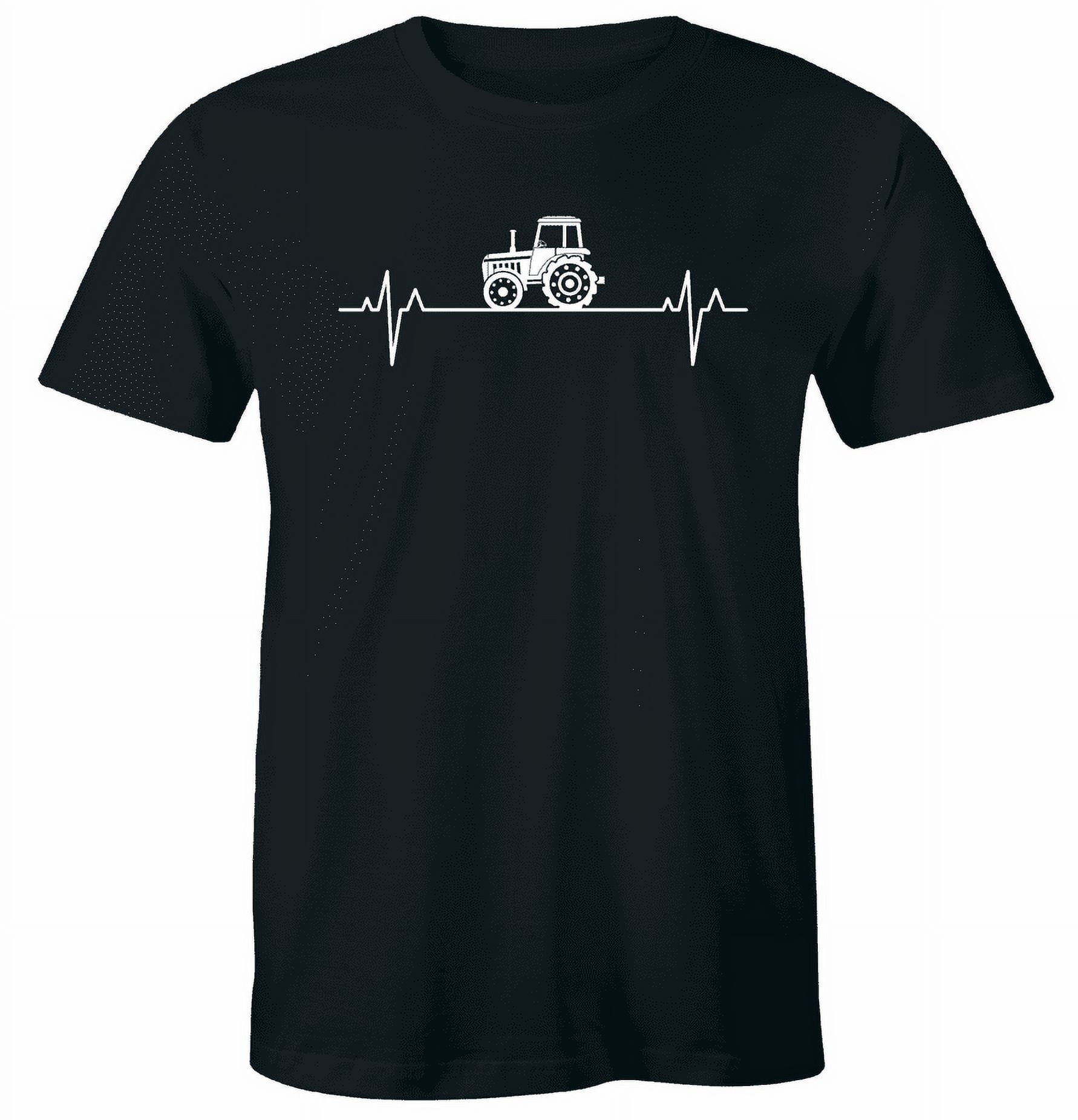 Tractor Ekg T Shirt Tractor Heartbeat For Farmers Tee