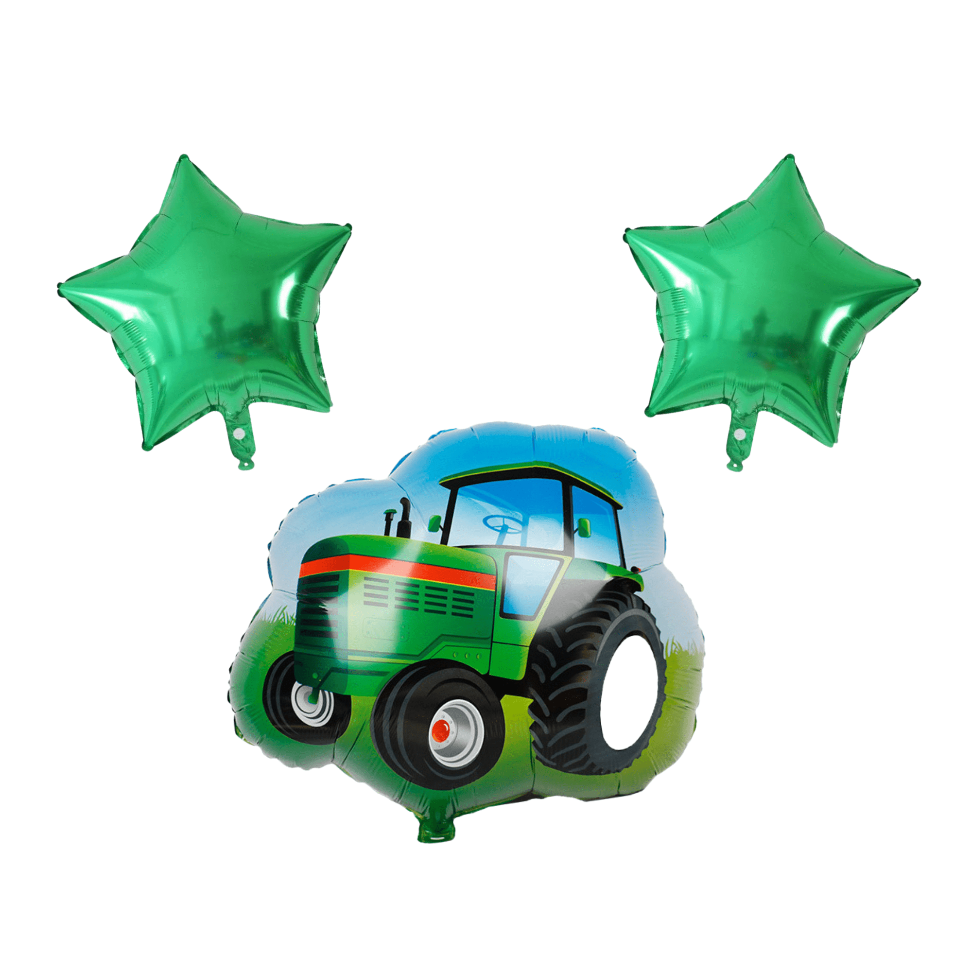Tractor Farm Party Balloons Green Foil Balloon Set Kids Birthday ...
