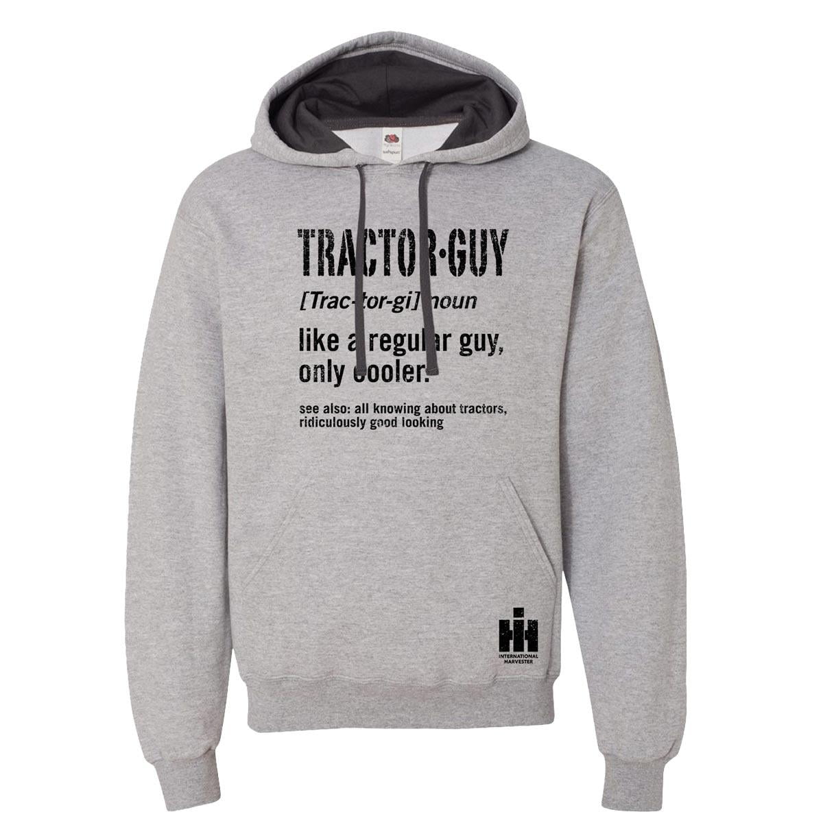 Tractor Guy IH Grey Hooded Sweatshirt, D20837-GH - Walmart.com