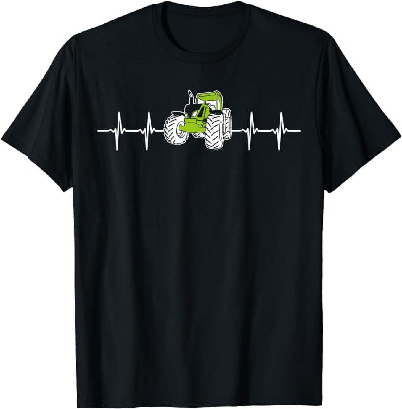 Tractor Heartbeat Funny EKG Pulse for Farmers T-Shirt - Walmart.com