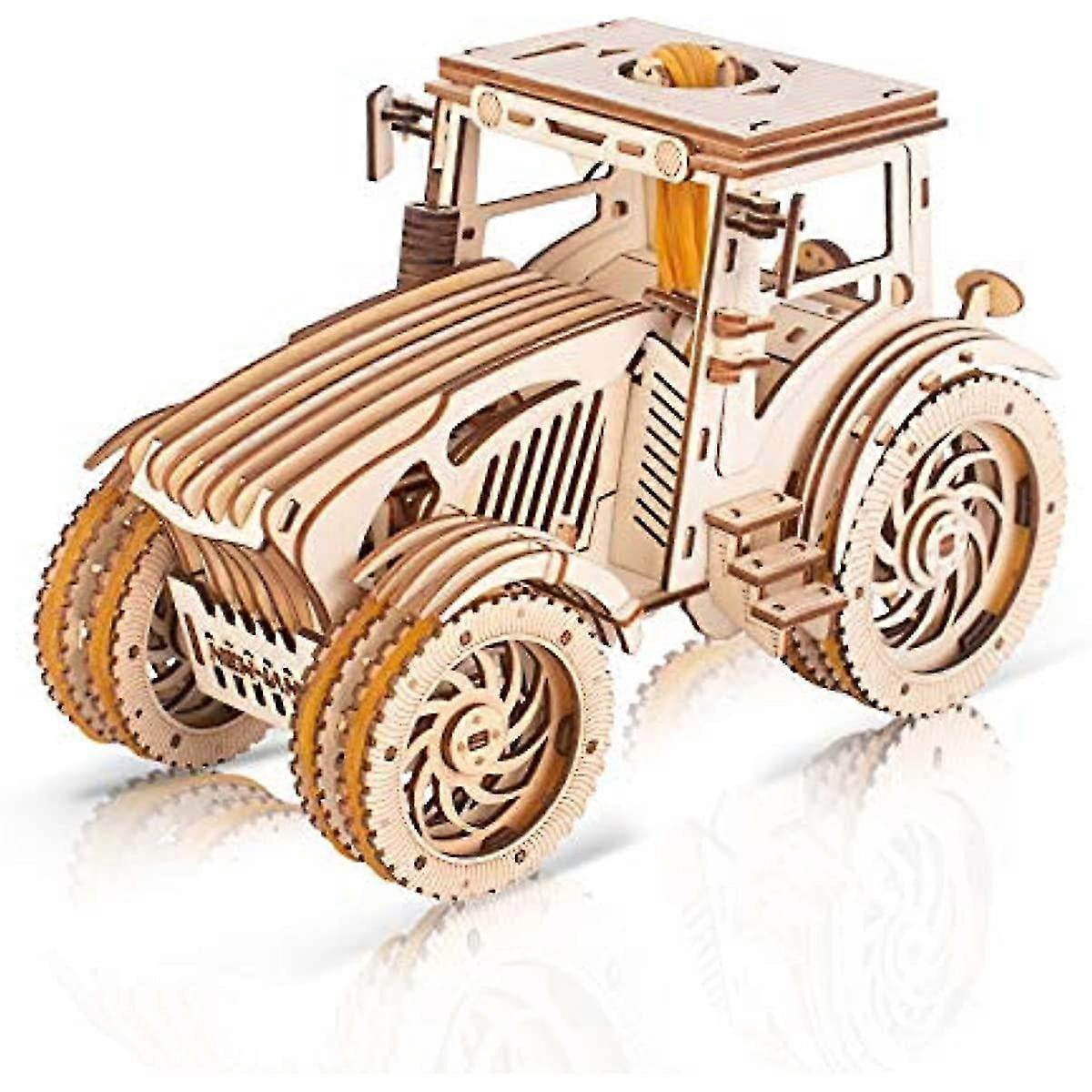 Tractor Model Kit, 3d Wooden Puzzle, Wood Construction Kit For Teens Adults To Build, Make Your ...