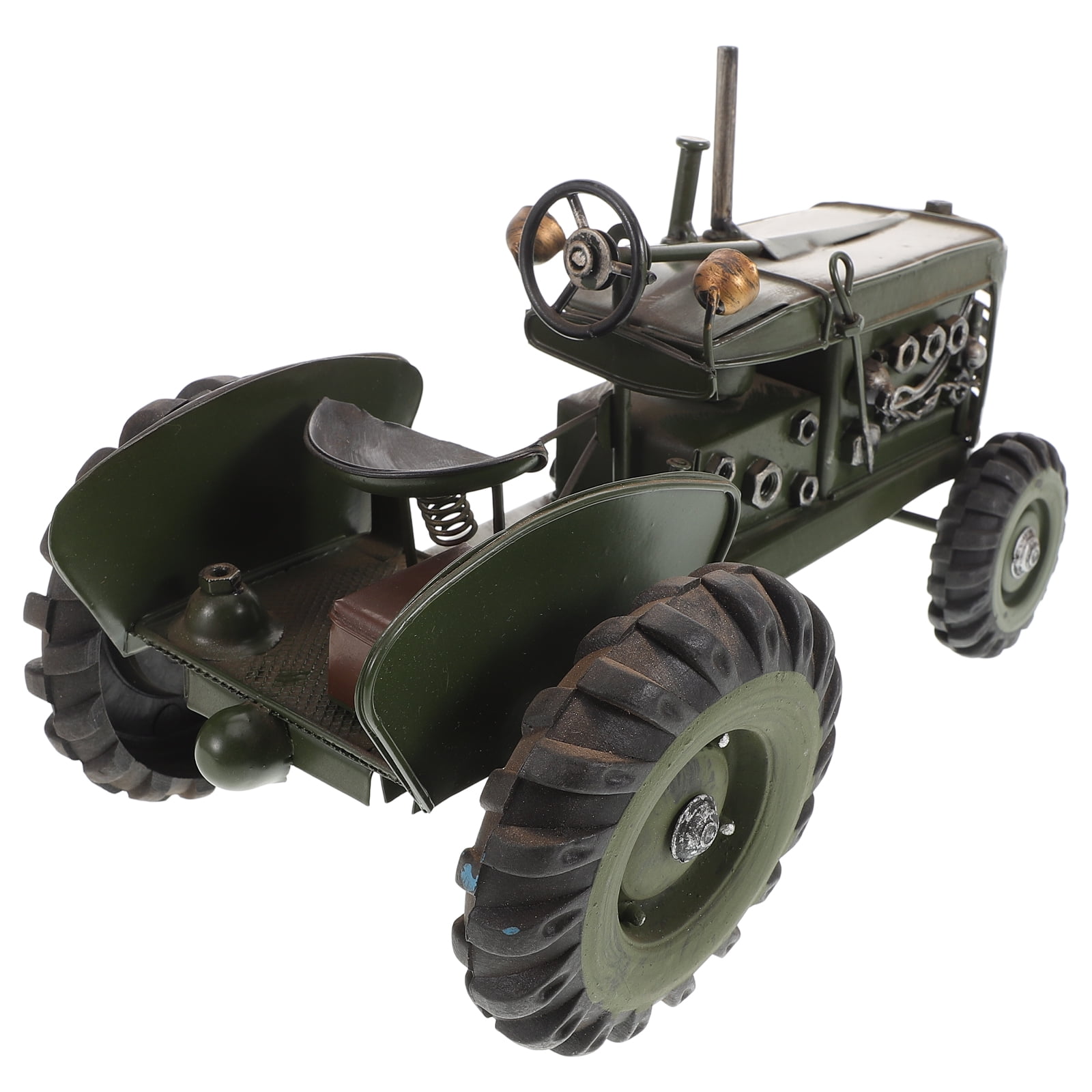 Tractor Model Vintage Metal Tractor Statue Desktop Decor Handicraft ...