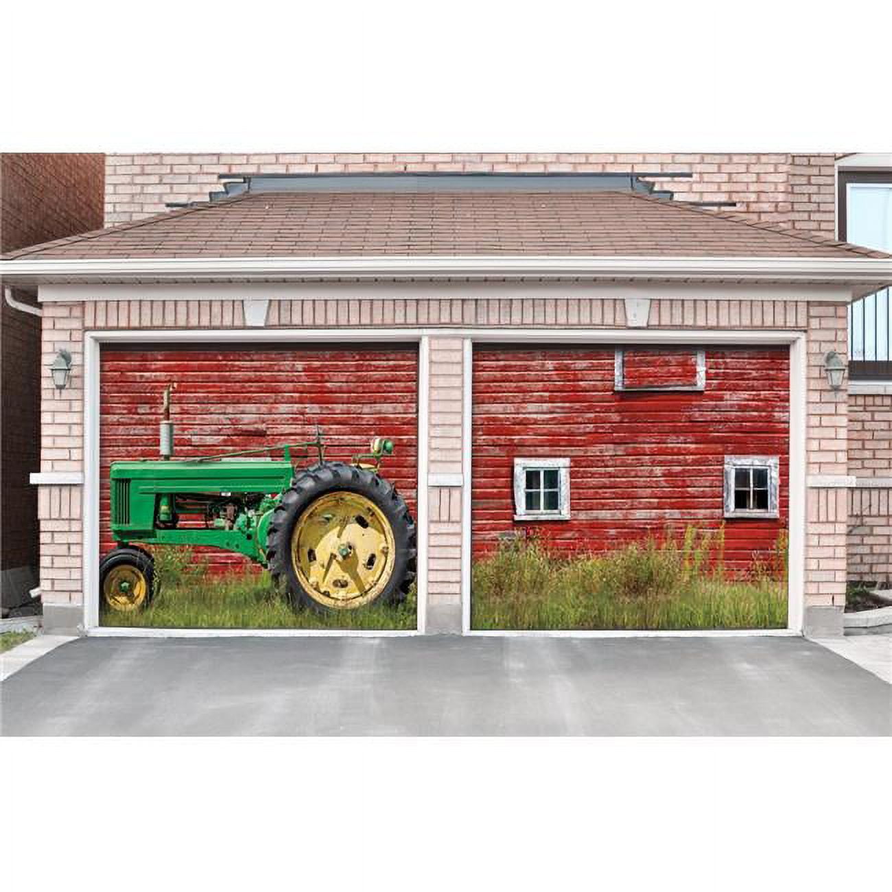 Tractor - Nature 7 ft. x 8 ft. Split Garage Door Decor Banner Mural ...