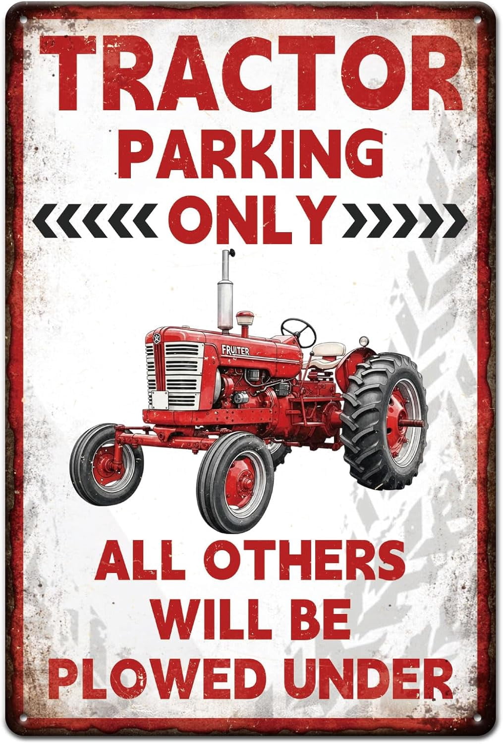 Tractor Parking Only Metal Tin Sign 8x12in "Tractor" Vintage Painting ...