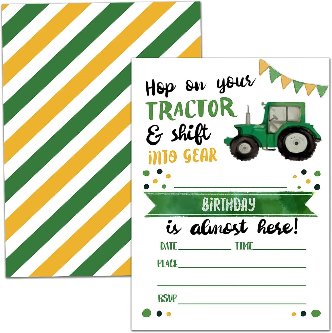 Tractor Party Birthday Invitations - Shift Into Gear and Celebrate with ...