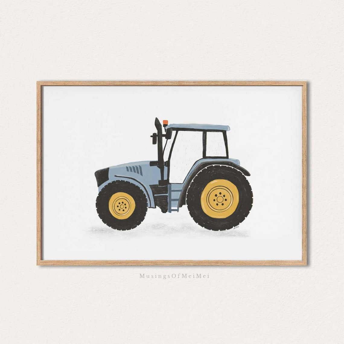 Tractor Poster Truck Theme Room Decorboys Decor Farm Vehicle Wall Art ...