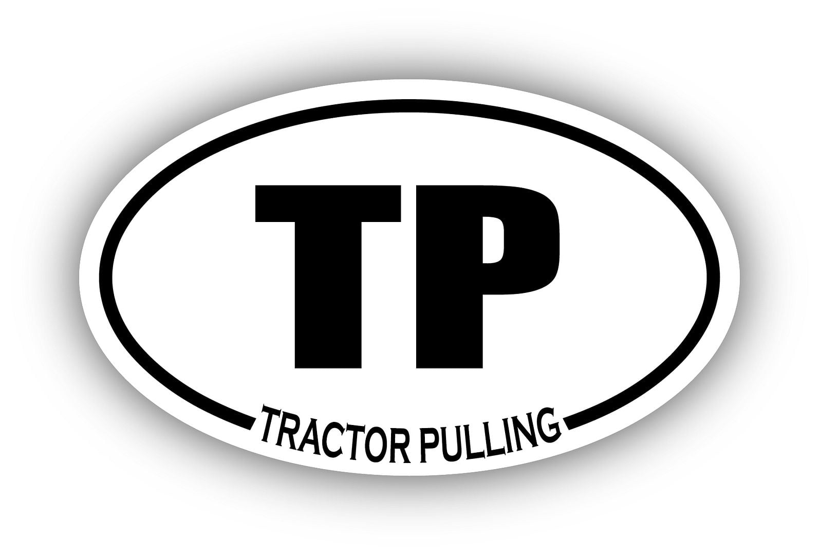 Tractor Pulling TP Oval Bumper Sticker 3M Vinyl Decal 3 in x 5 in ...