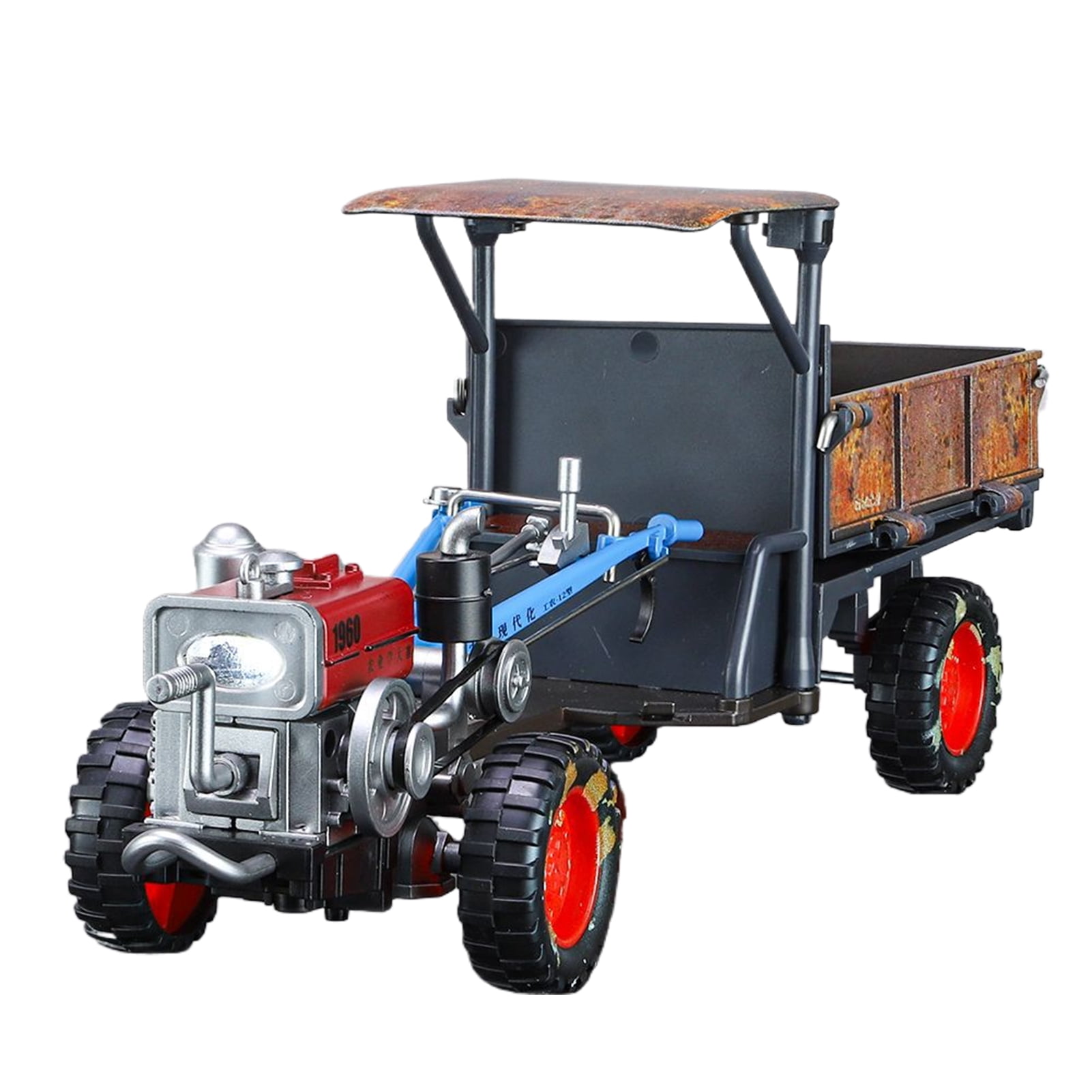 Tractor Scale Model | 1:24 Scale Alloy Walking Tractor Toy With Lights ...