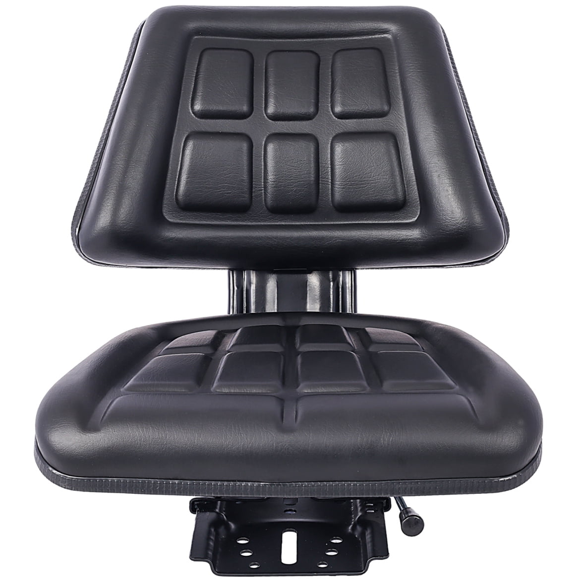 Tractor Seat with Padded Backrest Adjustable Slide Track Steel/PVC ...