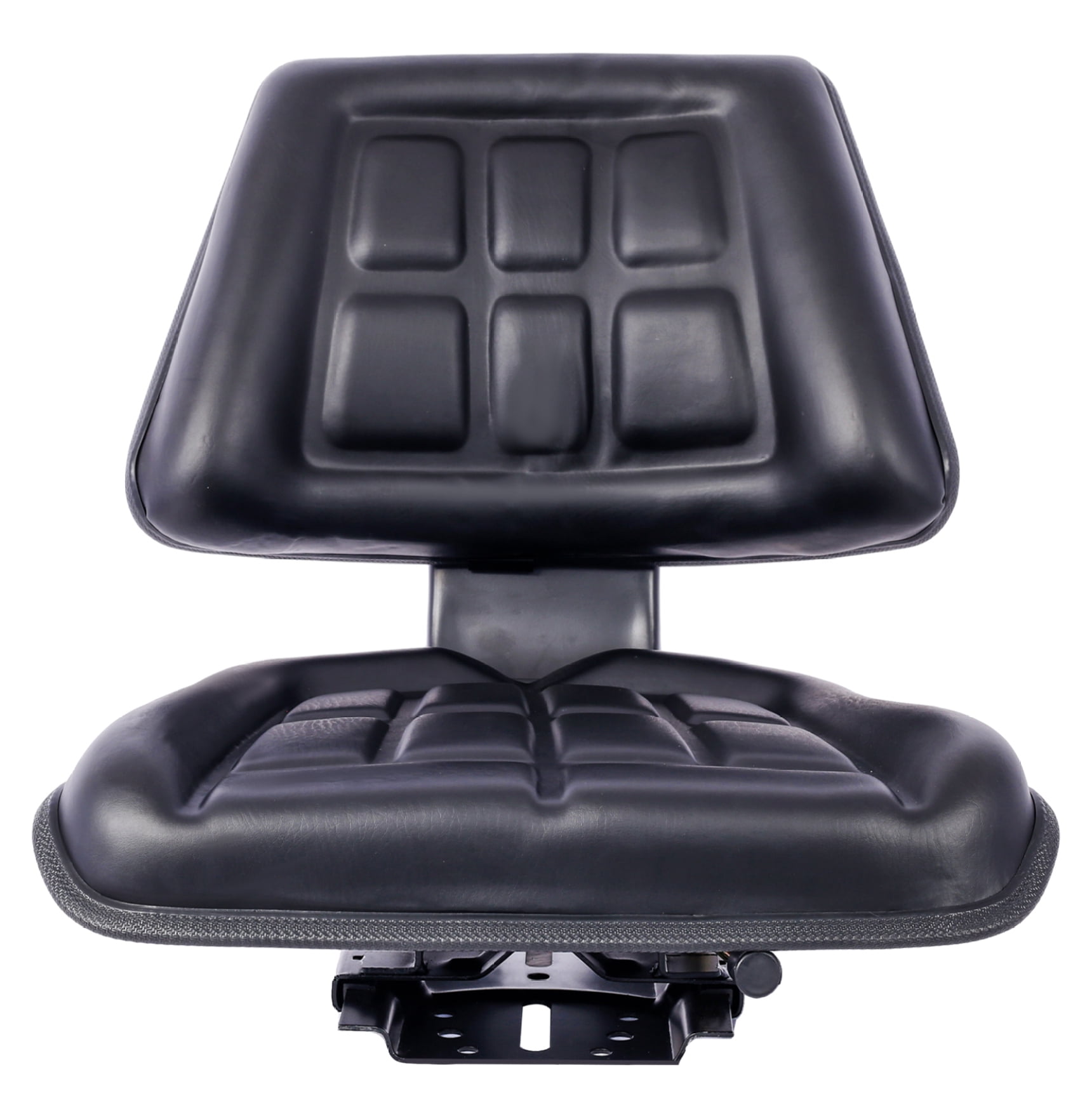 Tractor Seat w/ Backrest Black Slide Track Steel/PVC Compact Mower ...