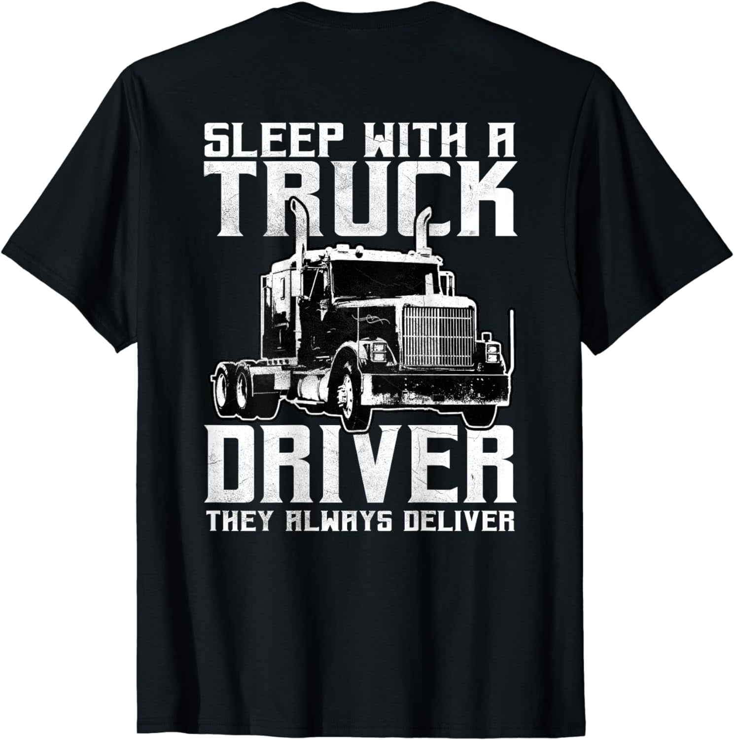 Tractor Trailer 18 Wheeler Design On Back T-Shirt - Walmart.com