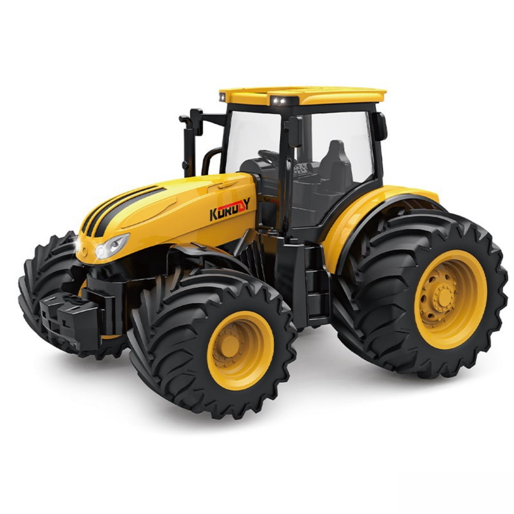 Tractor Trailer With Headlights Sound Farm Toy Set 1:24 Car Truck Farm ...