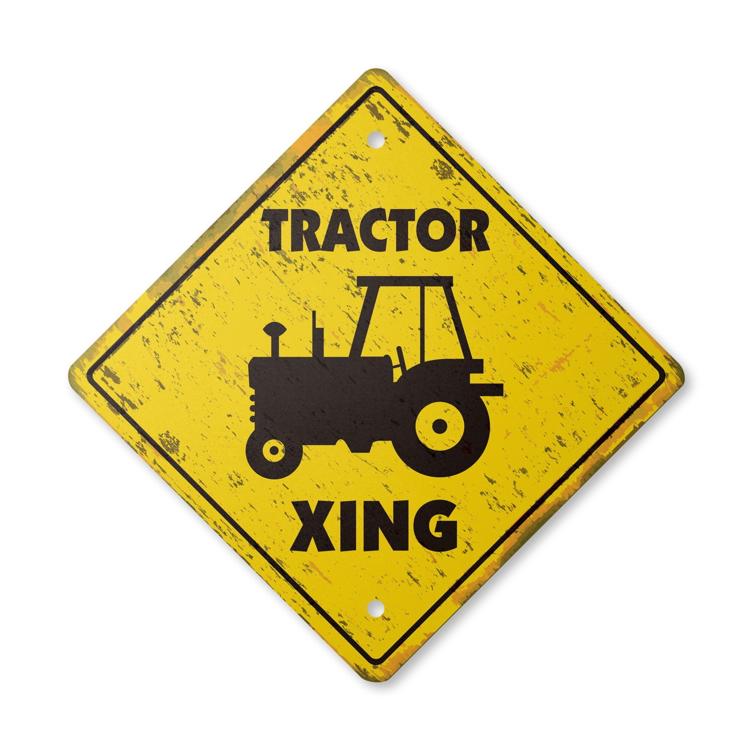 Tractor Vintage Crossing Sign Zone Xing | Indoor/Outdoor Plastic | 17 ...