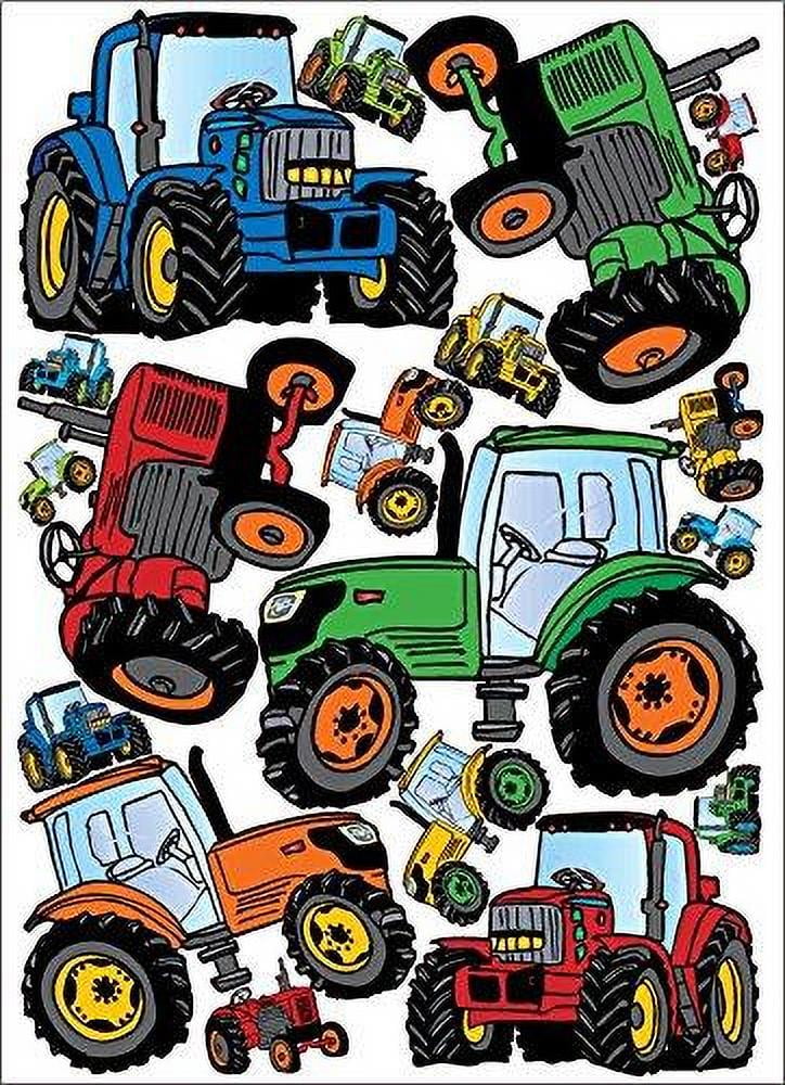 Tractor Wall Decals Stickers Presto Chango Decor Multicolored Tractors ...