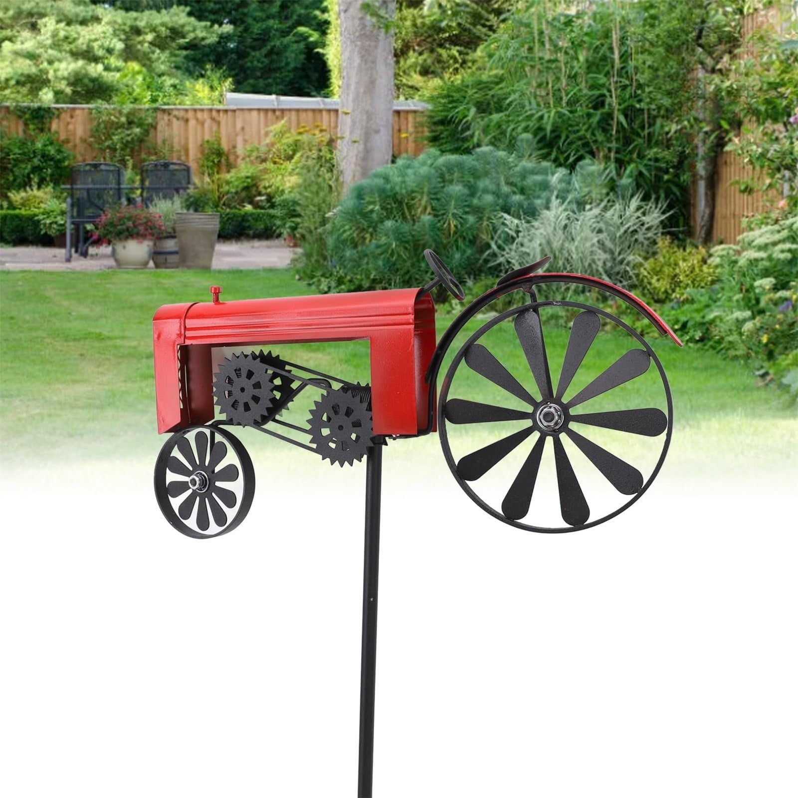 Tractor Wind Spinner, Farm Tractor Windmill with Iron Wheels, Metal ...