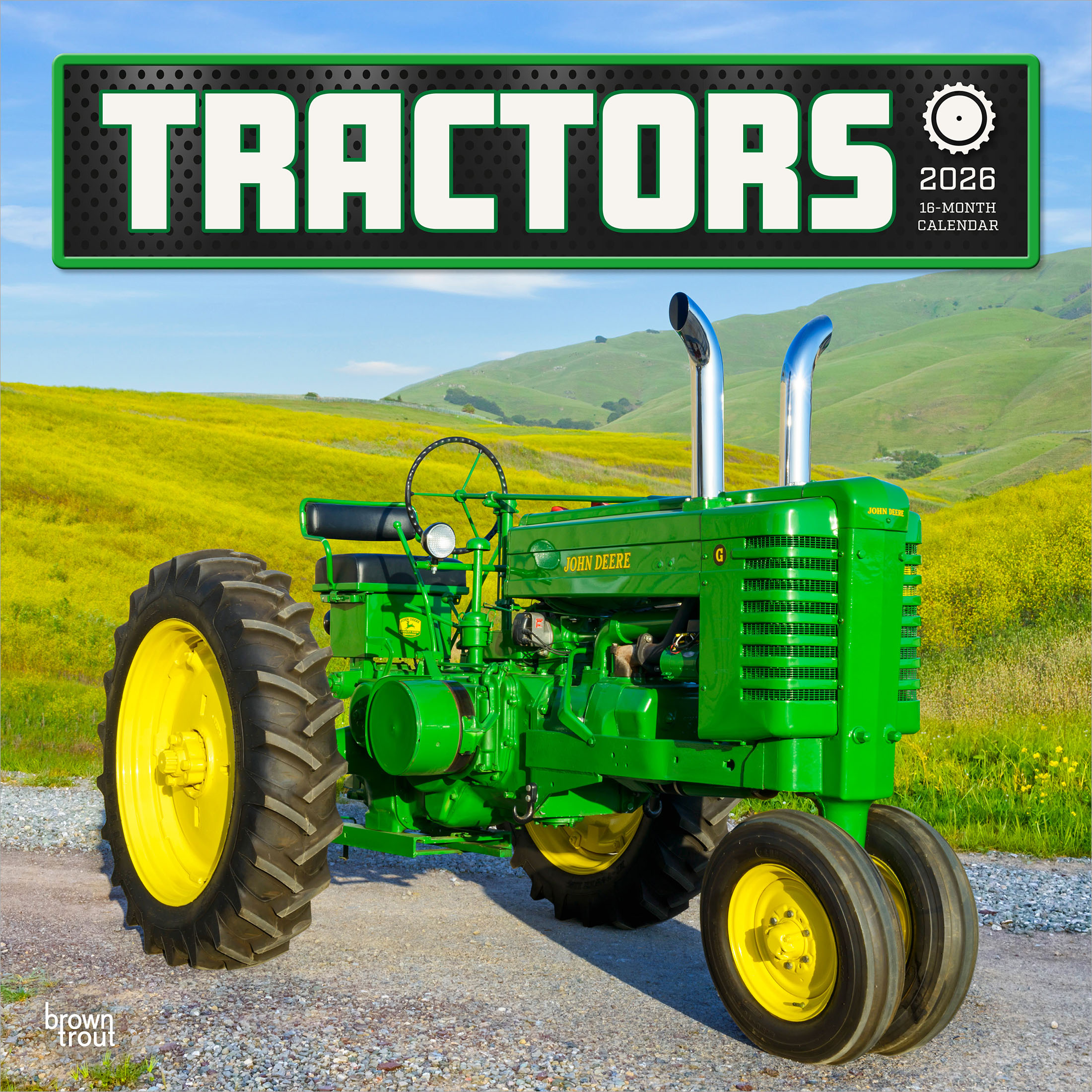 Tractors | 2026 12x24" (Hanging) Square Wall Calendar | Plastic-Free ...
