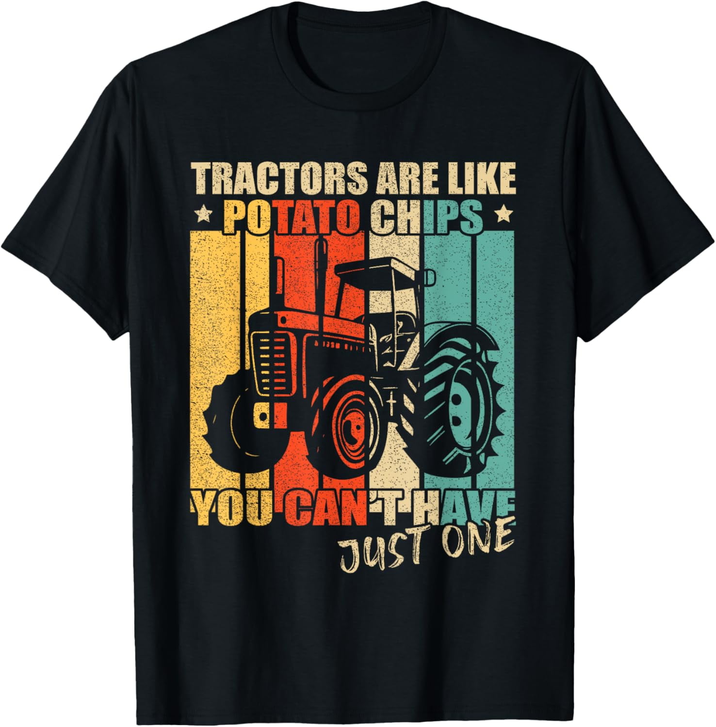 Tractors Are Like Potato Chips Funny Farmer Farming Lover T-Shirt ...