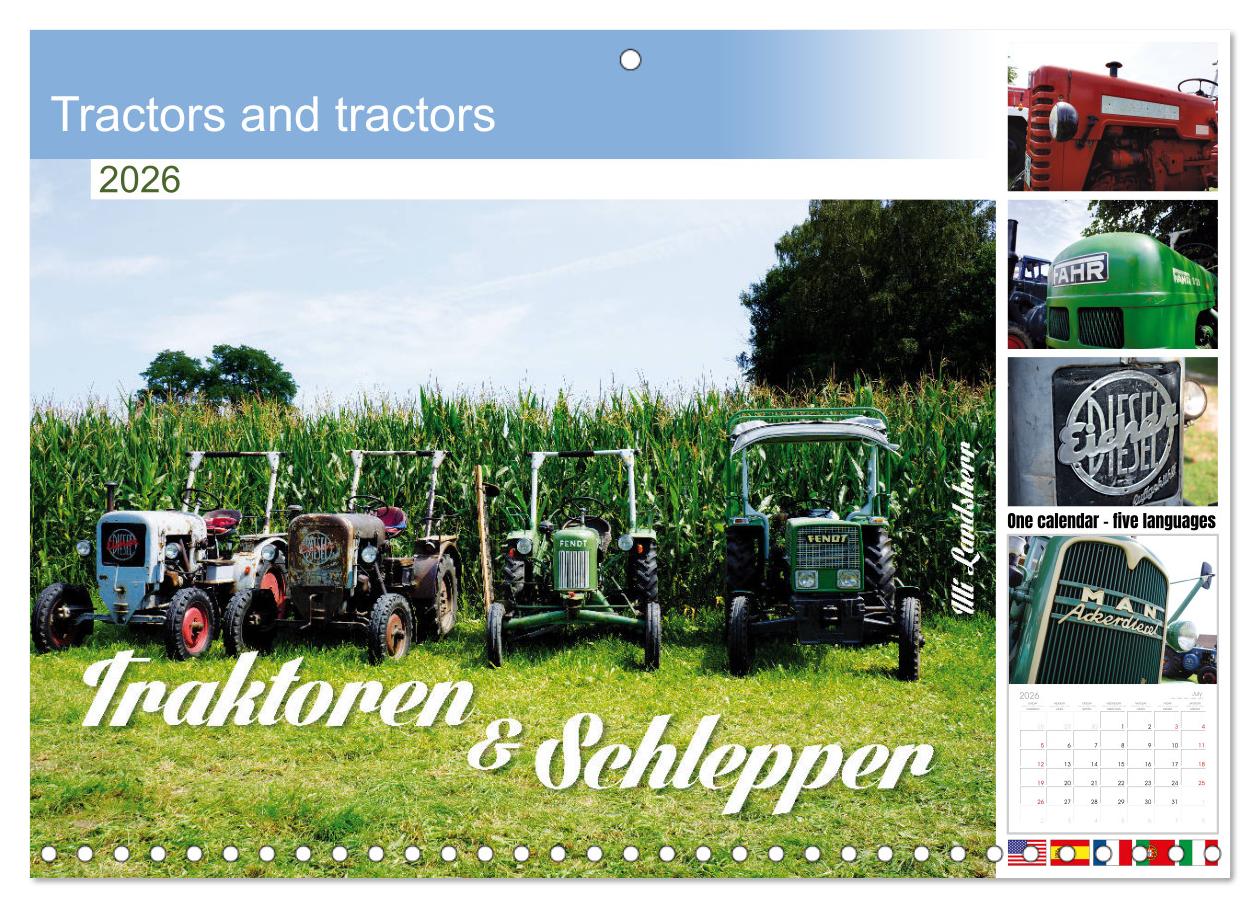 Tractors and tractors (Monthly Wall Calendar 2026 16.5 x 23.4 (open ...