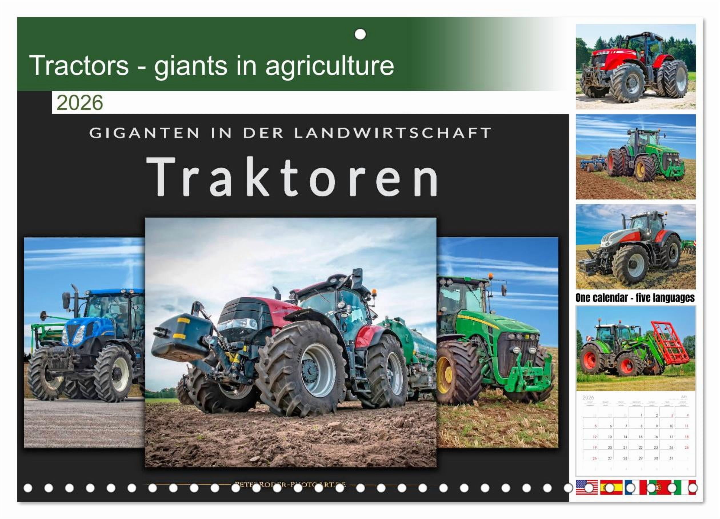 Tractors - giants in agriculture (Monthly Wall Calendar 2026 11.7 x 16. ...